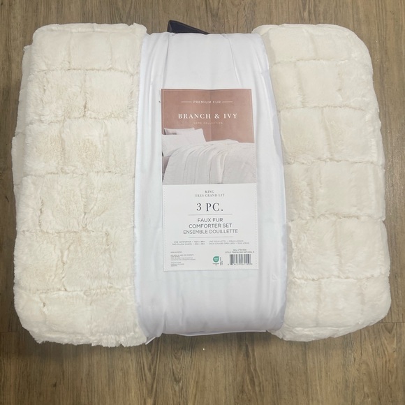 Branch & Ivy | Bedding | Branch Ivy3pc Luxury Faux Fur Comforter Set ...